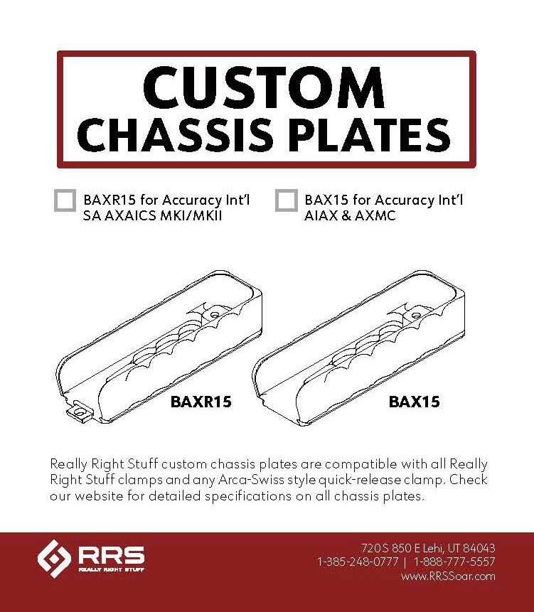 BAX15 and BAX15R Custom Chassis Plates Manual