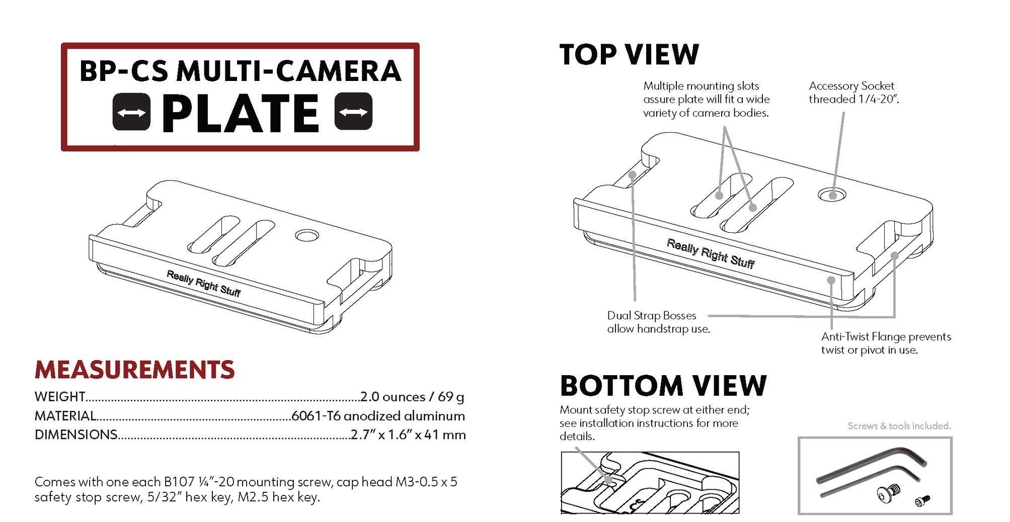 BP-CS Multi-Camera Plate User Guide
