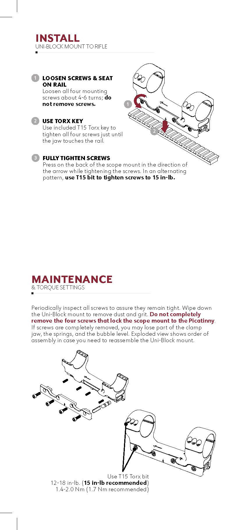 Scope Mount User Manual