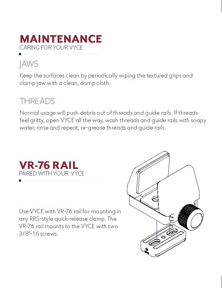 VYCE Support Mount User Manual